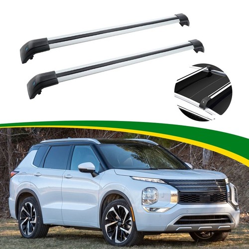2Pc Lockable Crossbar Roof Rack Cross Bar Fit for Mitsubishi Outlander ...