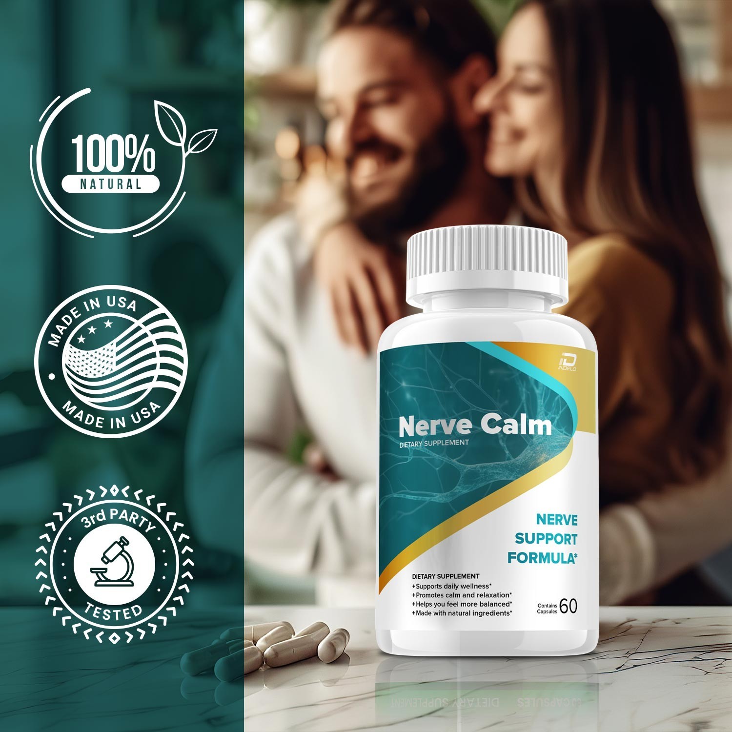 (1 Pack) Nerve Calm Capsules – NerveCalm All Natural Glycogen Support ...