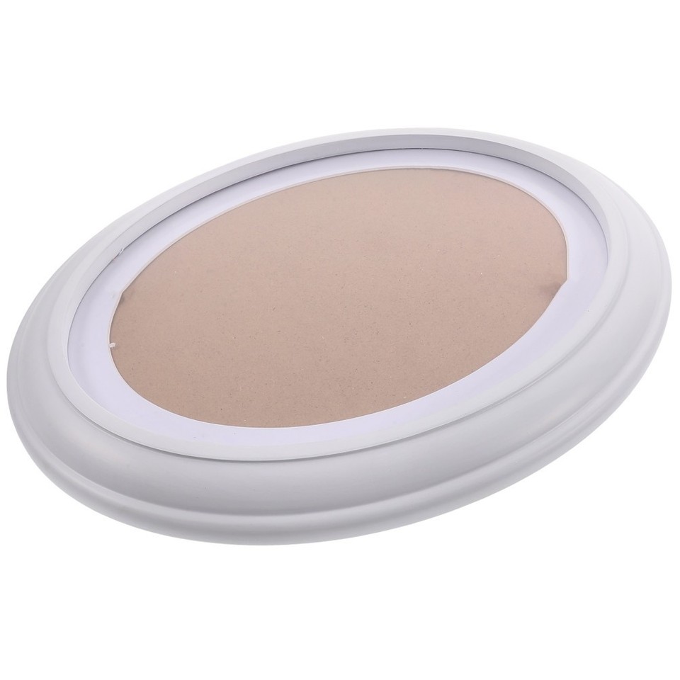 10 Inch Oval Wooden Photo Frame Wall Hanging Decoration White Wood ...