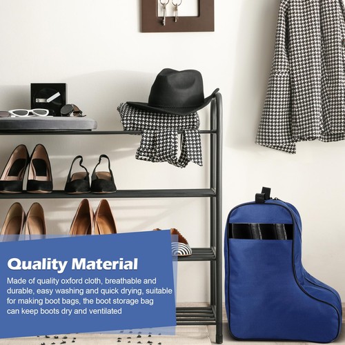 2 Pcs Boot Bags for Cowboy Boots Portable Storage Bag for Travel Long ...