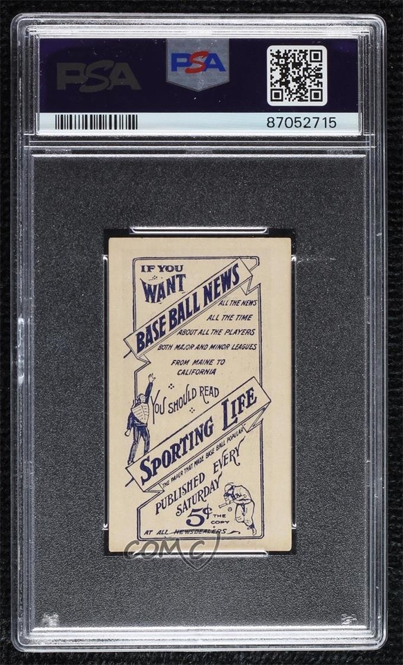 1910-11 Sporting Life - M116 M116 Blue Back Clyde Engle PSA 4 | eBay