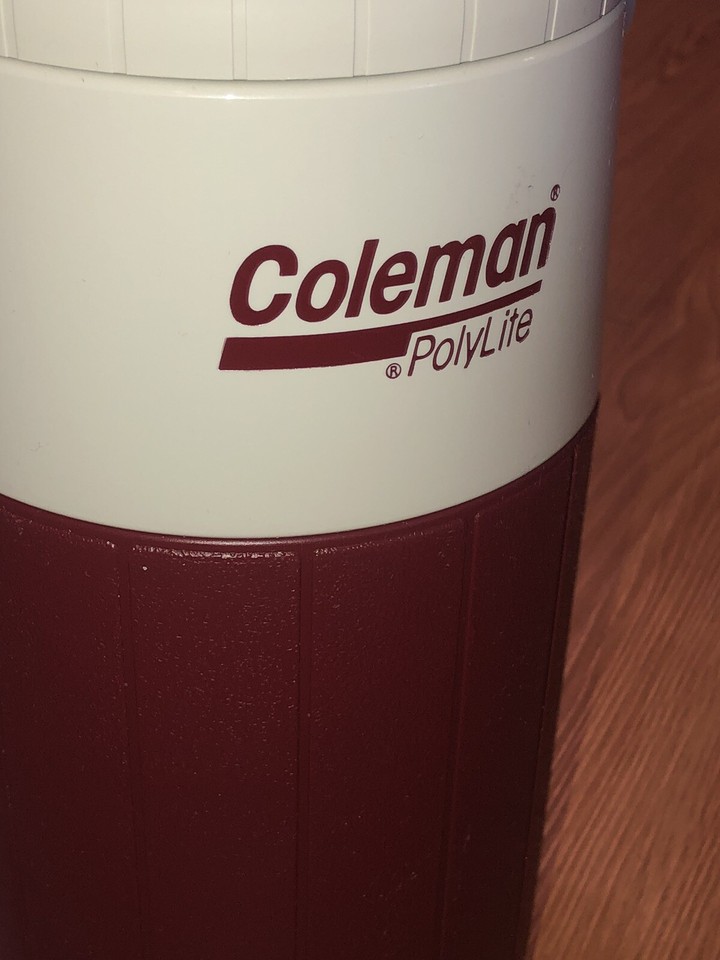 Vintage Coleman Polylite Red Model 5590 1/2 Gallon Cooler Water Jug USA ...