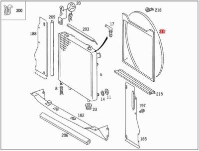 Genuine Mercedes Fan Shroud C124 S124 W124 1245050255 | eBay