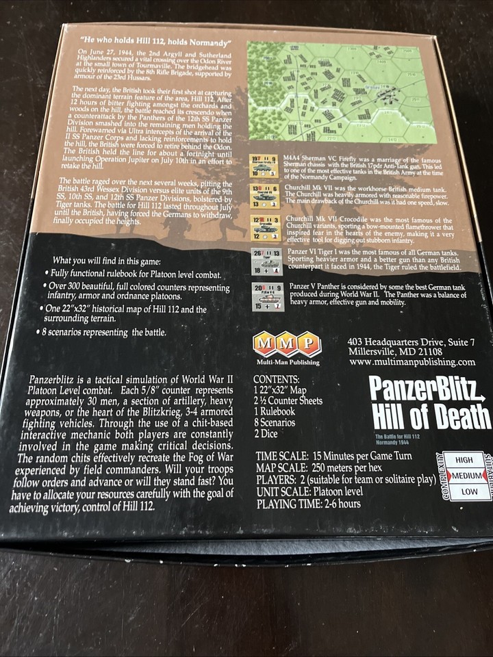 MMP Panzerblitz Hill Of Death + Carentan | eBay