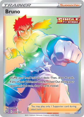 Bruno - 172/163 - Battle Styles Secret Rare - NM - Pokemon - Read Desc ...
