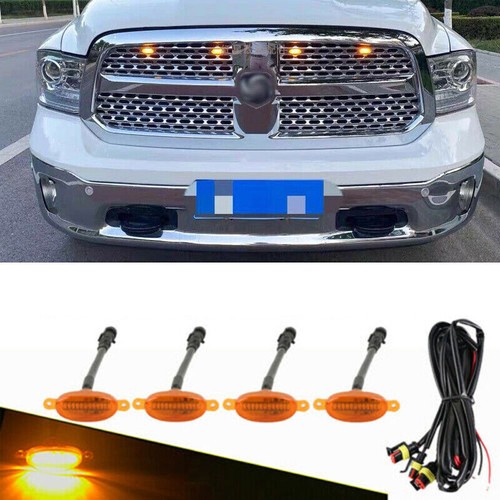 For Ram 1500 2010-2020 yellow Raptor Style Front Grill LED Marker Light ...