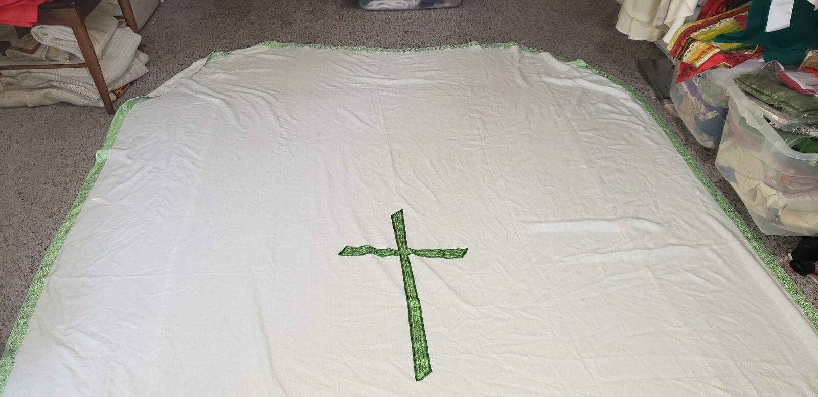 BEAUTIFUL CRAFTED FUNERAL PALL 9.5' L X 6.5' W CASKET COFFIN COVER ...
