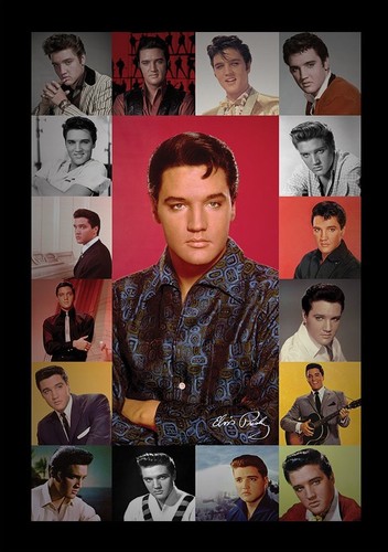 ELVIS PRESLEY PORTRAIT COMPOSITE 13x19 FRAMED GELCOAT POSTER MUSIC ...