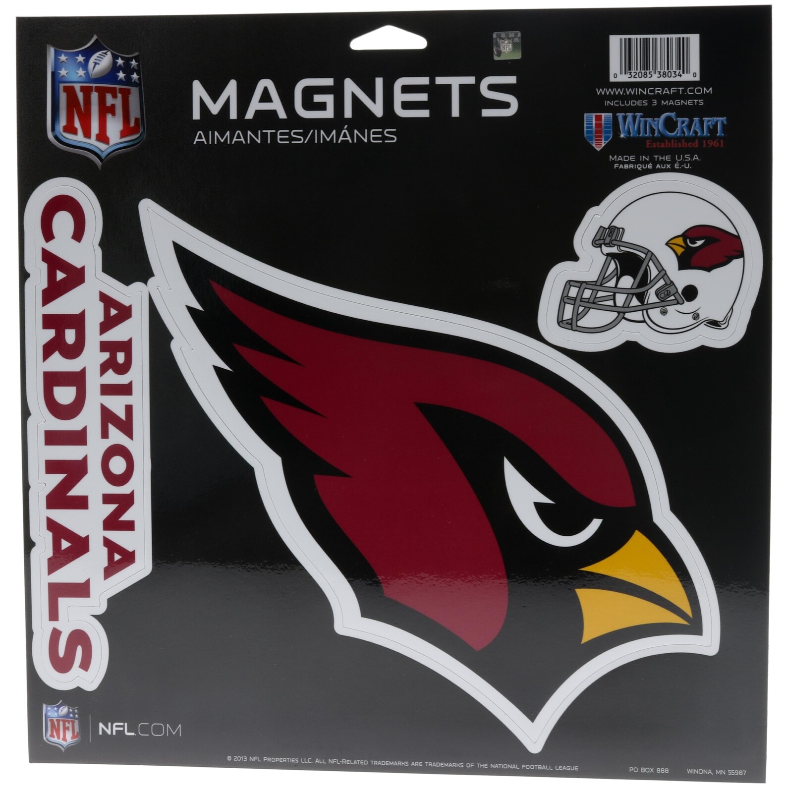 Arizona Cardinals NFL 3 piece set Magnets 5x10 inch Cardinal Head | eBay
