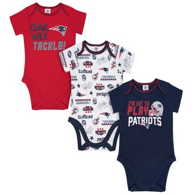 New England Patriots Baby Onesie Bodysuit 3 Pk - Gerber NFL Newborn 3 ...