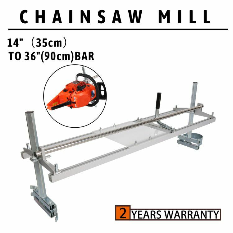 Aluminum Steel Lumber Chainsaw Mill 14"-36" Portable Chain Saw Rail ...