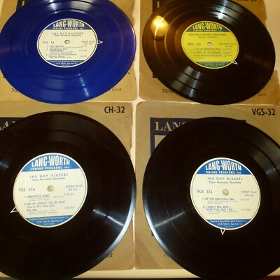 4 8" 33rpm LANG-WORTH FEATURE PROGRAMS RADIO TRANSCRIPTIONS | eBay