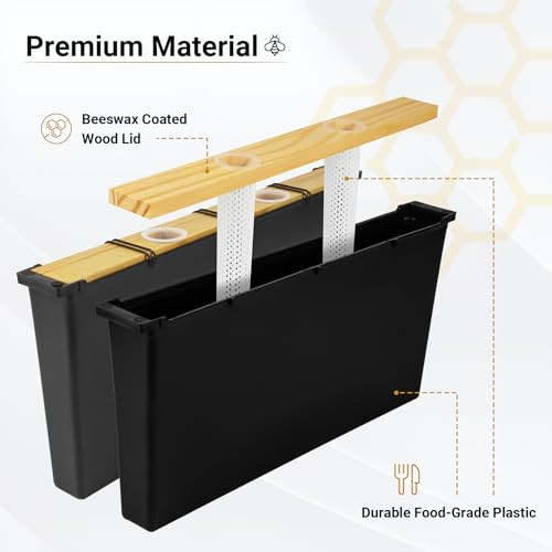 Bee Hive Feeder Frame 4L-2 Pack, 19" x 2" x 9” Frame Feeders for Bee ...