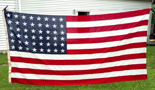 US Flag 48 Star 5' X 9.5' Valley Forge American Flag used once for ...