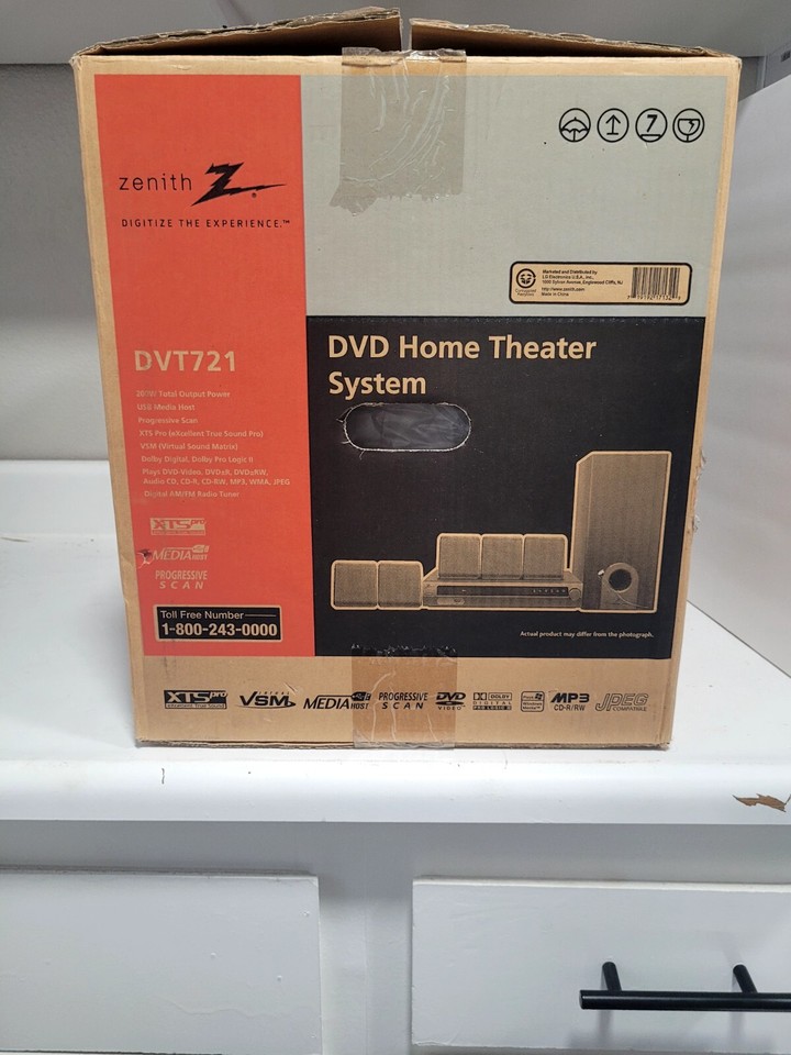 Zenith DVT721 5.1 Channel Home Theater System With 5 Sat Speaker And Subwoofer | eBay