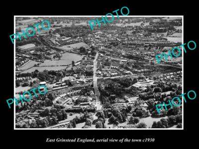OLD 8x6 HISTORIC PHOTO OF EAST GRINSTEAD ENGLAND AERIAL VIEW OF TOWN ...