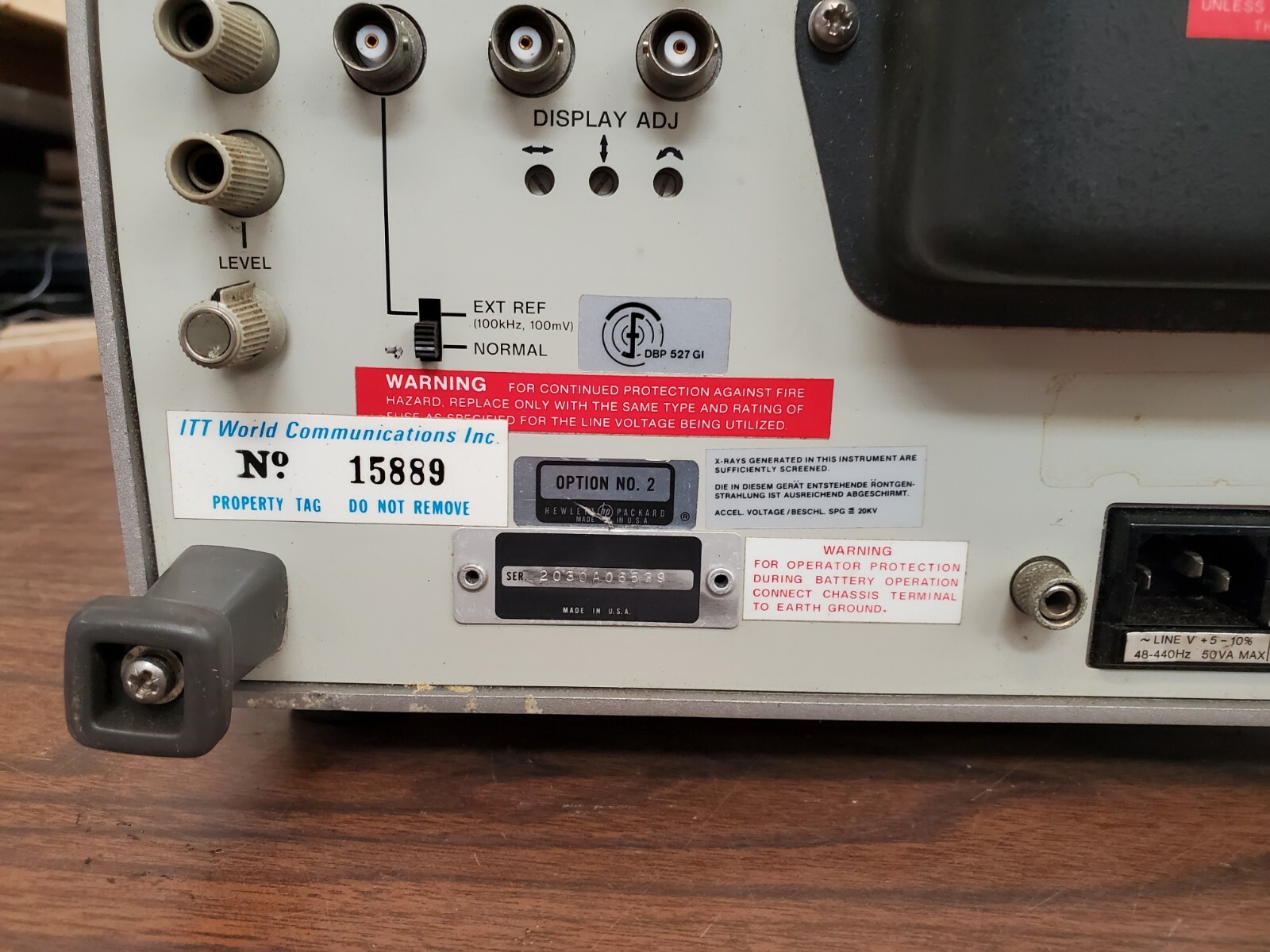 HP / Agilent / Keysight 3580A Audio Spectrum Analyzer 5Hz - 50kHz OPT 2 ...