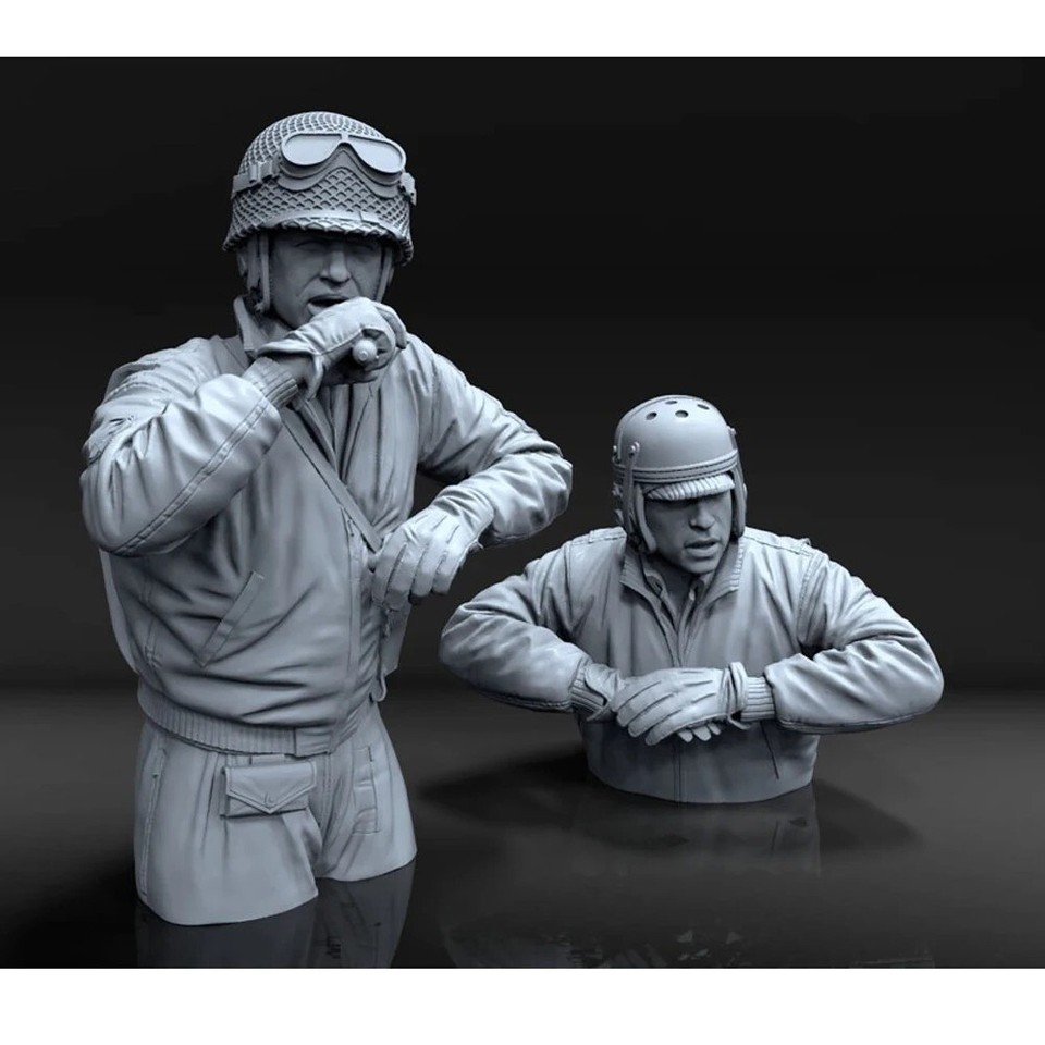 1/16 U.S. tank crew WW2 soldier RESIN FIGURE MODEL KIT Unpainted ...