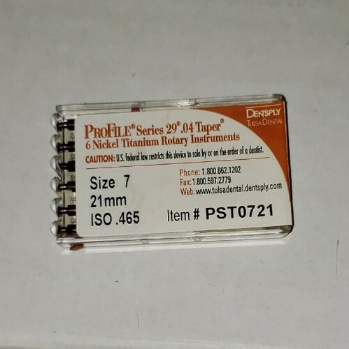 Dentsply ProFile Series 29 21mm Size 7 box of 6 rotary files | eBay