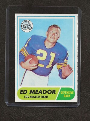 1968 Topps Football #106 Ed Meador, Los Angeles Rams, NM! | eBay