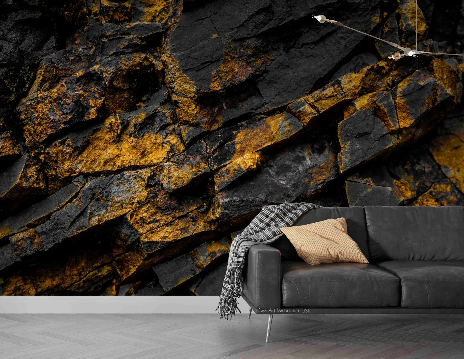 3D Natural Rock Background Self-adhesive Removable Wallpaper Murals ...