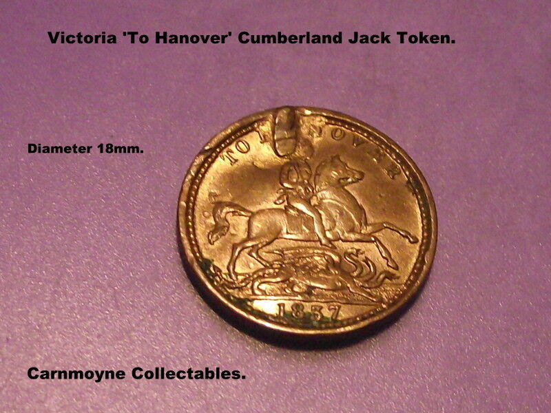 Victoria 1837 'To Hanover' Cumberland Jack Gaming Token.AH2663. | eBay UK