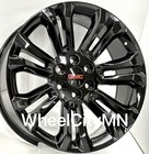 24" gloss black OE 5666 replica 84346100 rims fits GMC Sierra Yukon ...