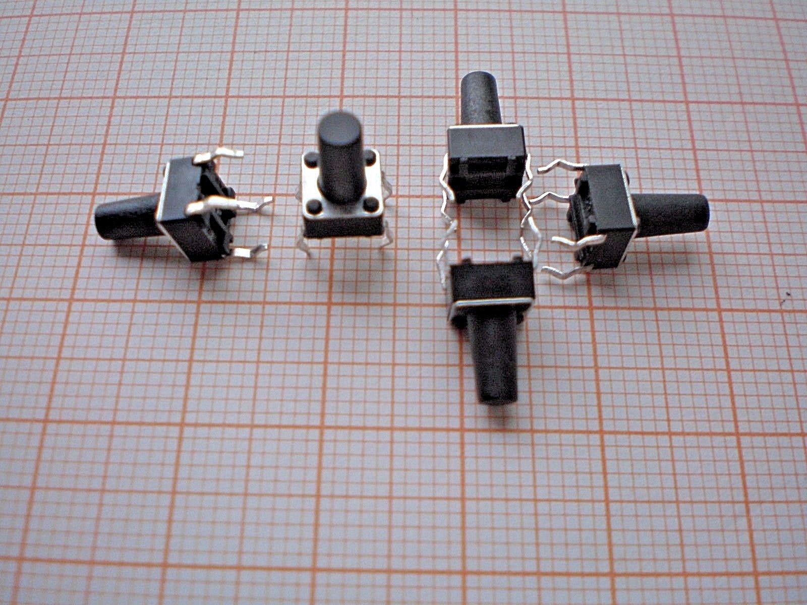 S14- 10 Stk. Mini-Taster Drucktaster Mikrotaster Eingabetaster 6x6x10 ...