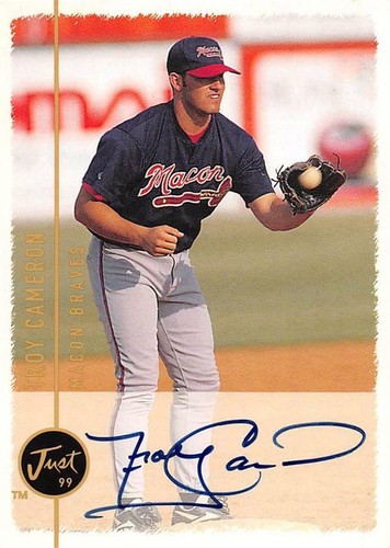 Troy Cameron autographed Baseball Card 1999 Just Minors Rookie ...