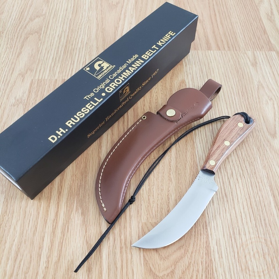 Grohmann Standard Fixed Knife 4.88" Full Tang Stainless Blade Rosewood ...
