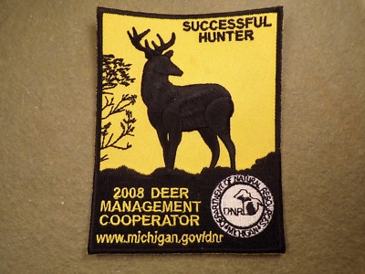 2008 Michigan DNR Original Successful Deer Hunter Patch | eBay