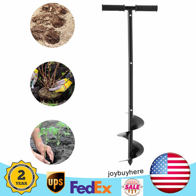 6" Fence Manual Hand Post Hole Auger Hand Drill Post Hole Digger Earth ...