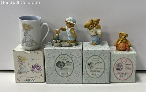 Enesco 3 Cherished Teddies Figurines 1 Precious Moments Mug | eBay