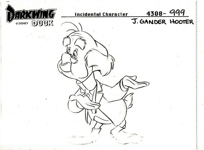 DARKWING DUCK 1991 Production Studio Copy J GANDER HOOTER Model Sheet ...