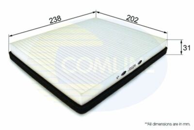 ENGINE CABIN / POLLEN FILTER COMLINE FOR MG MG ZS 1.8 L EKF218 | eBay UK