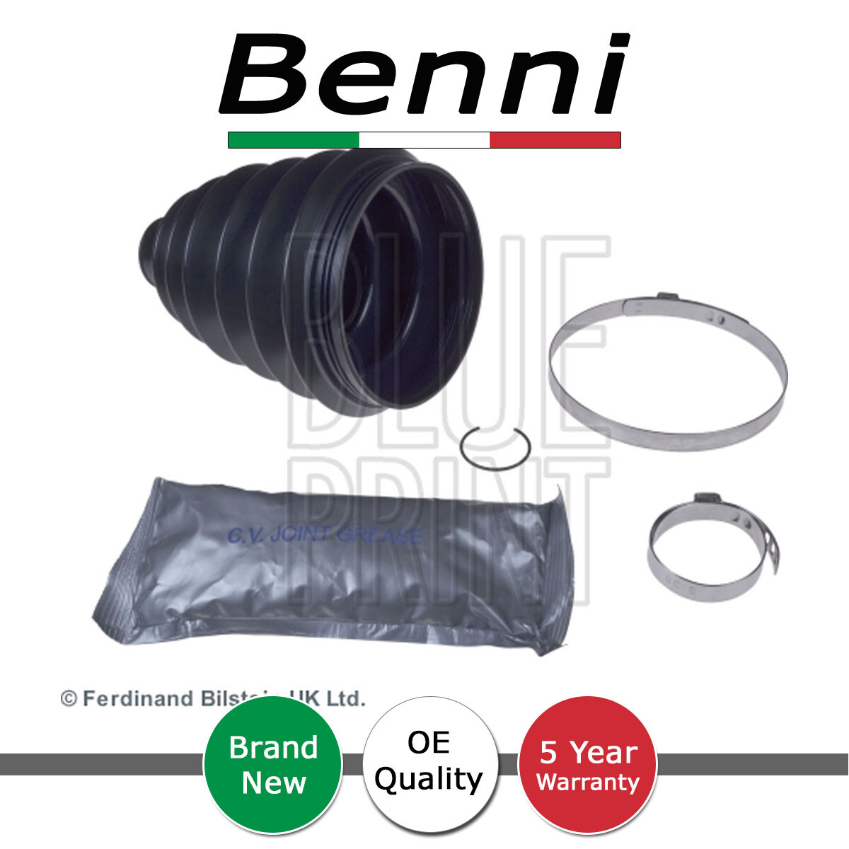 CV Joint Boot Set Benni Fits Land Rover Discovery 2.5 TD5 3.9 4.0 4.6 ...