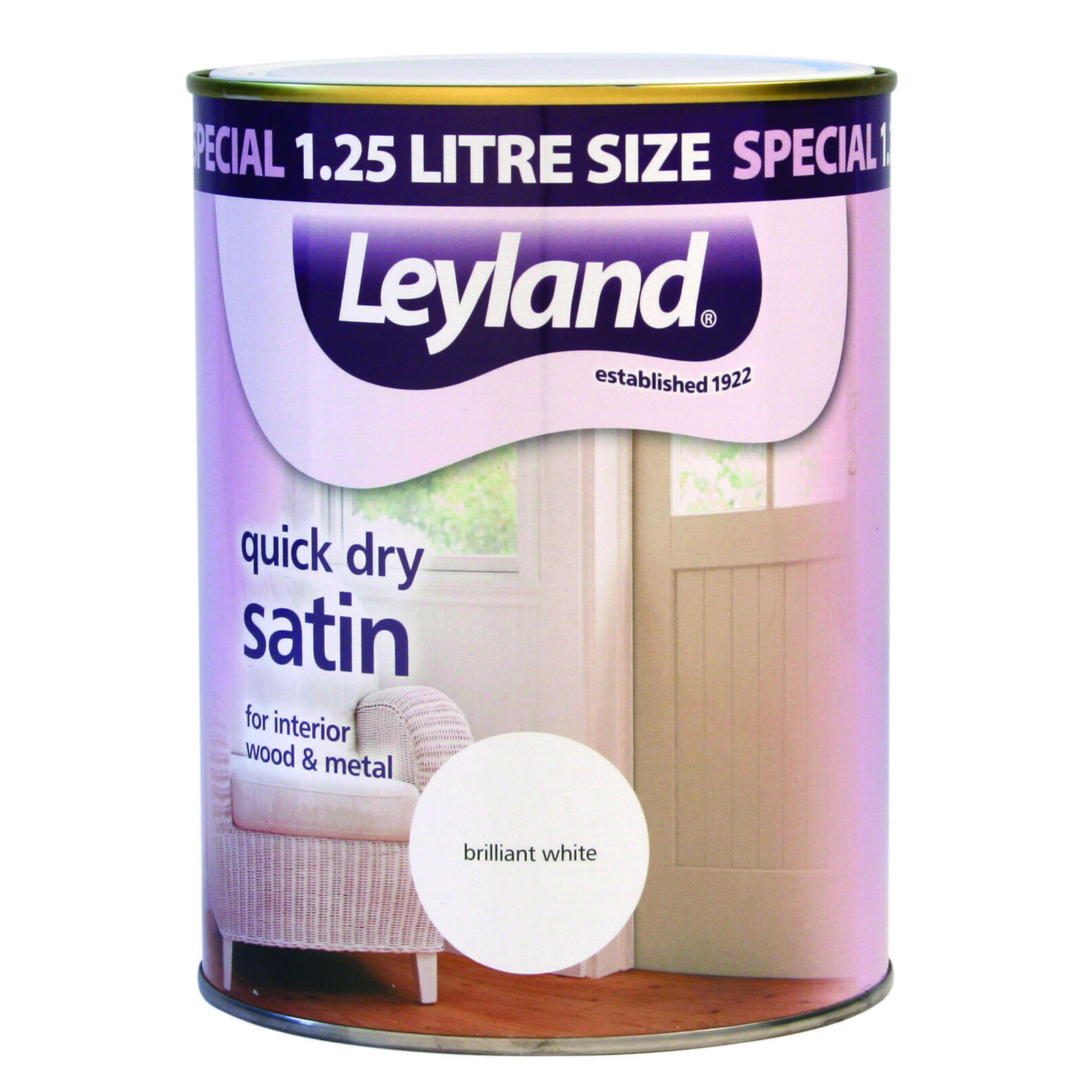 LEYLAND QUICK DRY SATIN WOOD METAL PAINT MID SHEEN FINISH INTERIOR ...