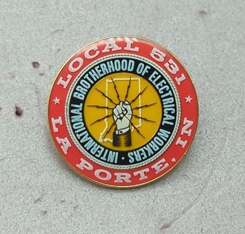 IBEW LU LOCAL 531 UNION LAPEL PIN INTERNATIONAL BROTHERHOOD ELECTRICAL ...