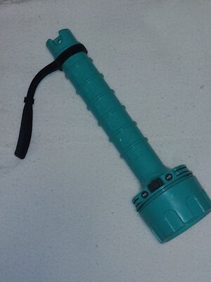 Toshiba Scuba Diving Underwater Flashlight Turquoise Made in Japan Used ...