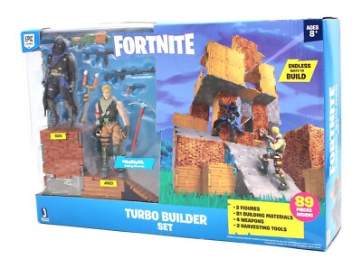 Fortnite Turbo Builder Set 2-Pack Figures Raven Jonesy Weapon Building ...