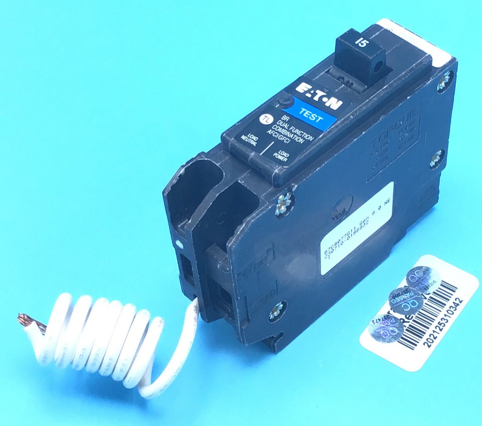 New Circuit Breaker Eaton Cutler Hammer BRN115DF 15 Amp 1 Pole Dual ...