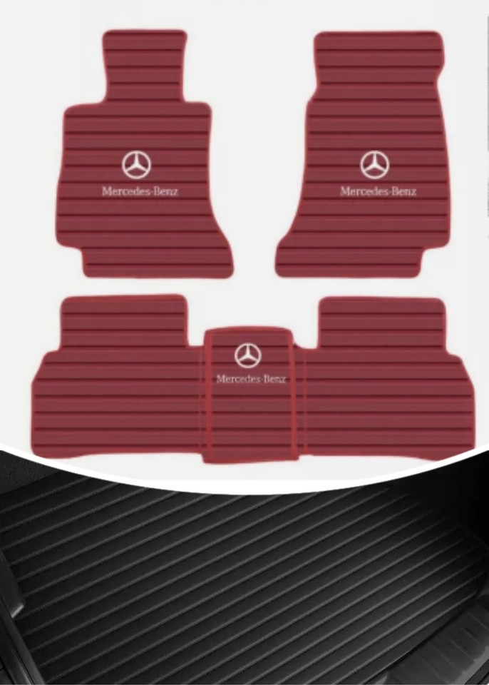 Black Mat For Mercedes Benz Car Floor Mats All Models Carpets Luxury ...