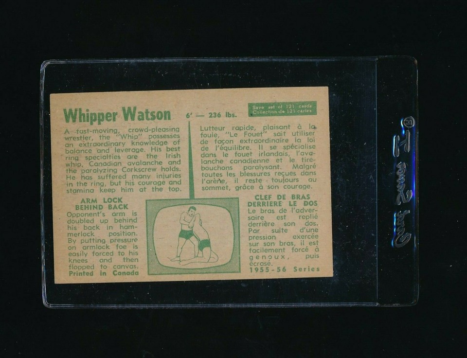 1955 Parkhurst Wrestling #117 Whipper Watson Ghost Image EXMT beautiful ...
