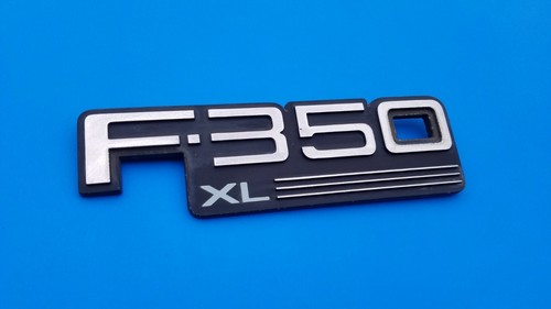 92 93 94 95 96 FORD F350 F-350 XL SIDE FENDER EMBLEM LOGO BADGE USED ...
