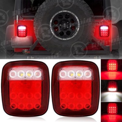 LED Tail Light Brake Reverse Stop Lamp For Jeep CJ5 CJ7 CJ8 YJ TJ ...
