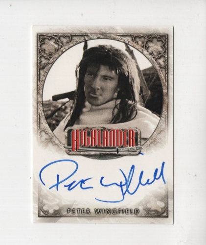 PETER WINGFIELD AUTOGRAPH HIGHLANDER METHOS AUTO CARD RITTENHOUSE ...