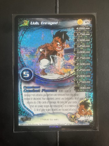 DBZ Dragon Ball Z FOIL Uub, Enraged 121 CCG Limited Kid Buu Saga (Light ...