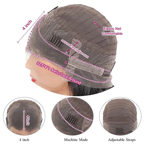 360 Full HD Lace Frontal Wig 180% 13x6 Peruvian Human Hair Wigs Women ...