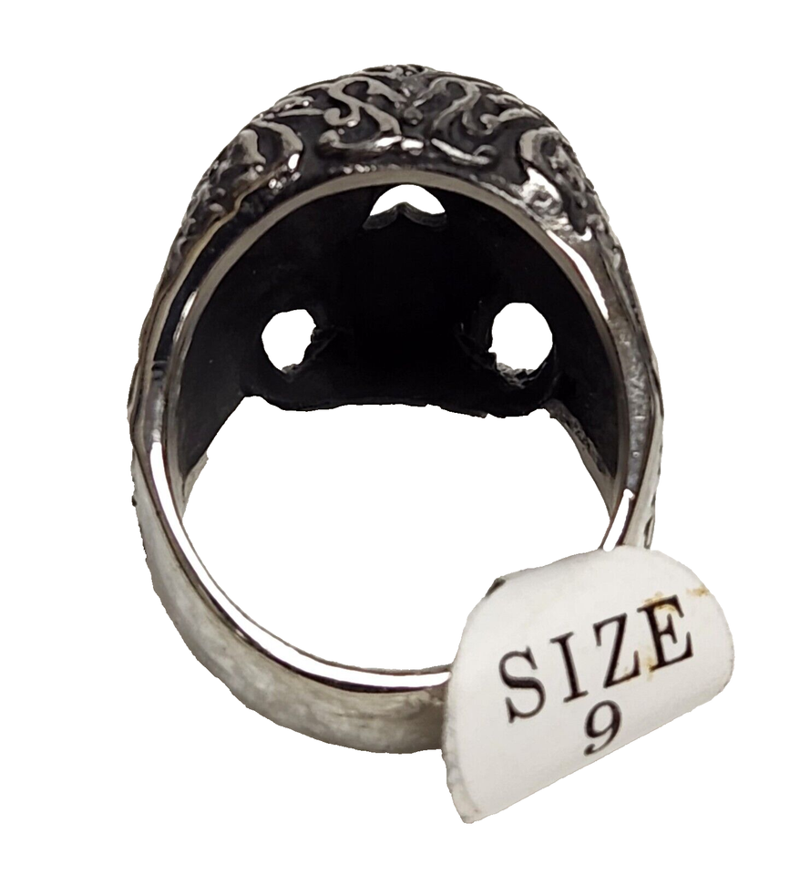 NWT Invicta Unisex Stainless Steel Day of the Dead Skull Ring Size 9 ...