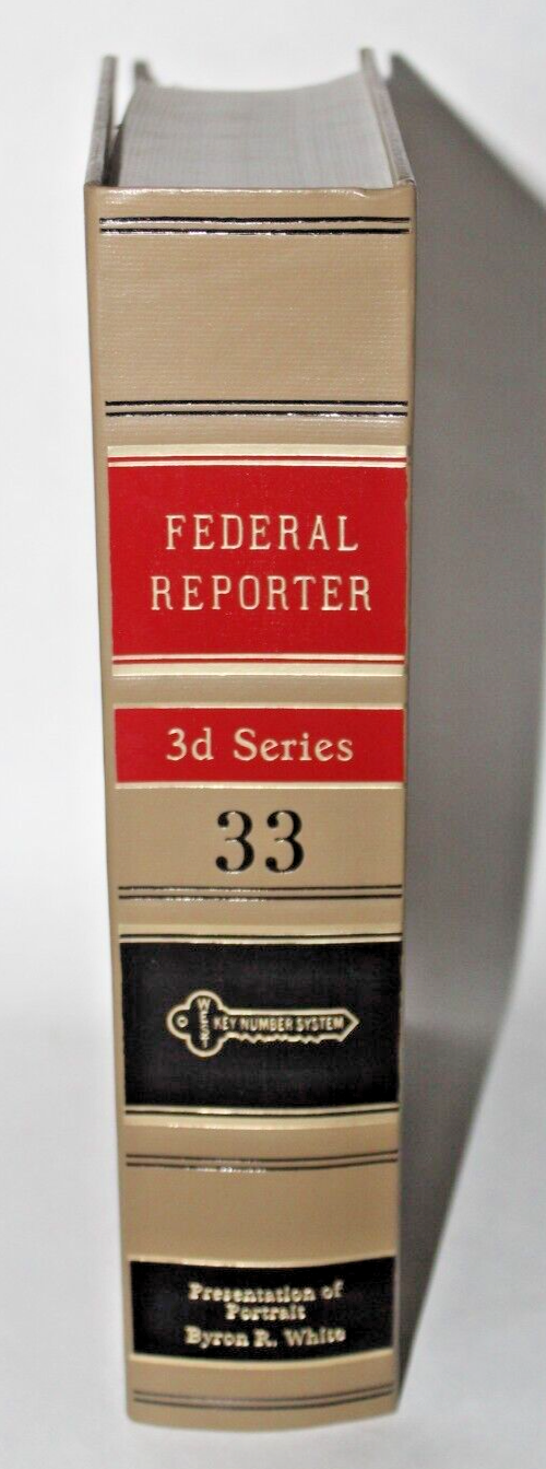 Federal Reporter 3d Series Volume 33 law reference book copyright 1994 ...